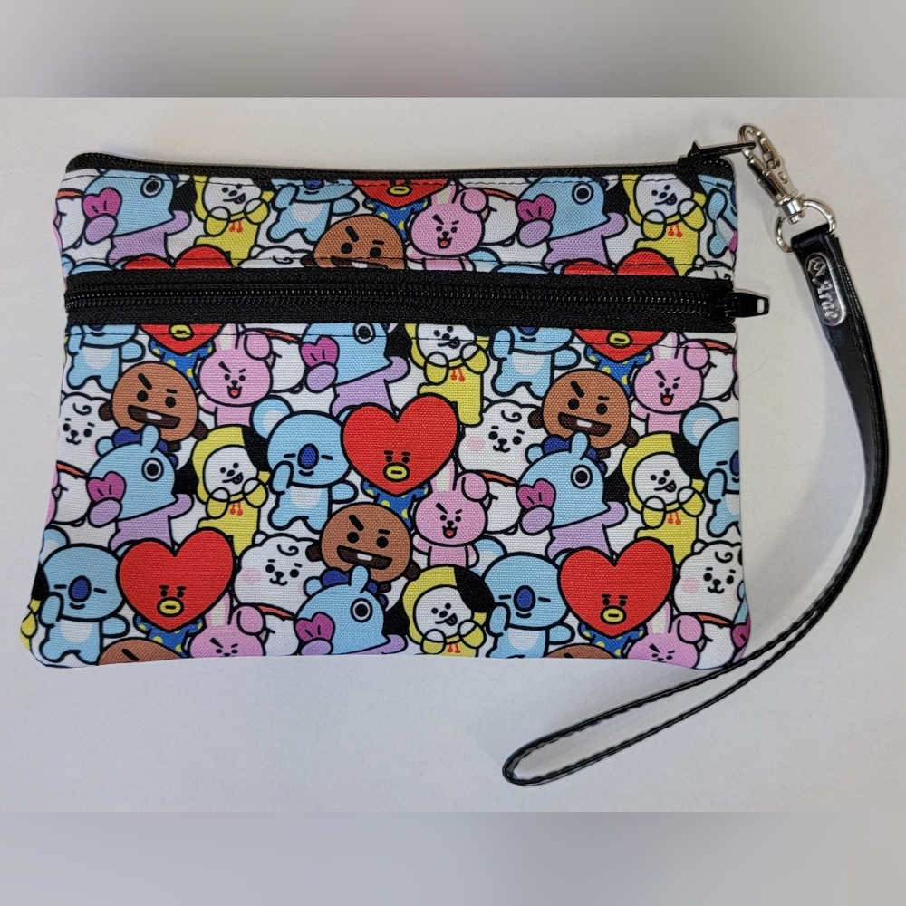 Bts Bt21 Collage Wallet / Clutch Bag With Strap (Bran… - Gem